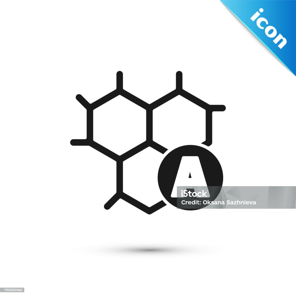 Ilustración De Icono De Fórmula Química Negra Aislada Sobre Fondo