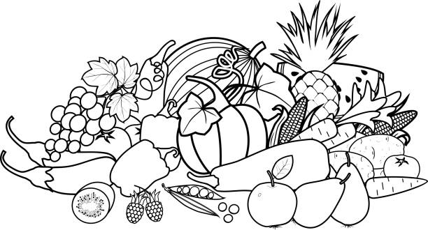 Free Printable Coloring Pages Of Fruits And Vegetables