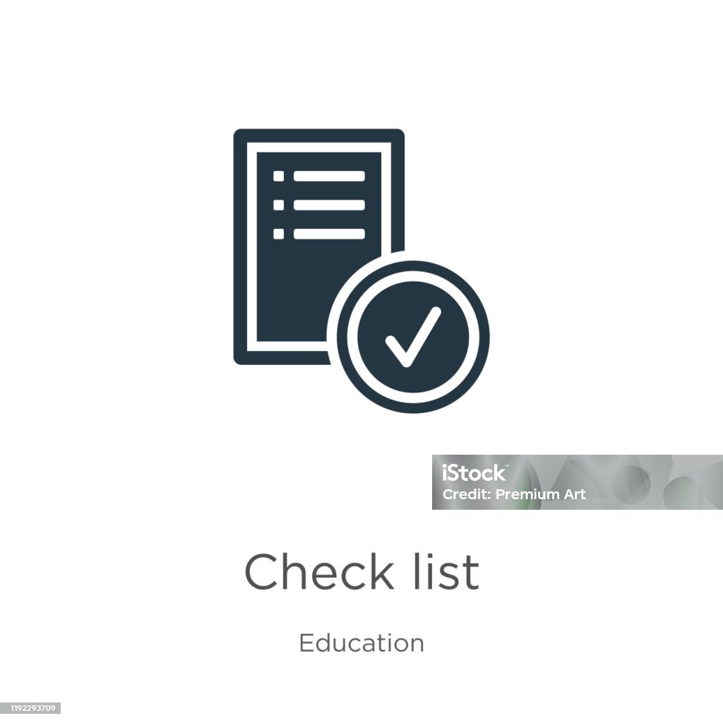 Check Lijst Pictogram Vector Trendy Platte Checklist Icoon Uit