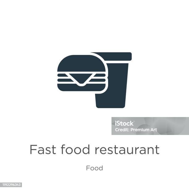 Ilustración De Vector De Icono De Restaurante De Comida Rápida Icono De