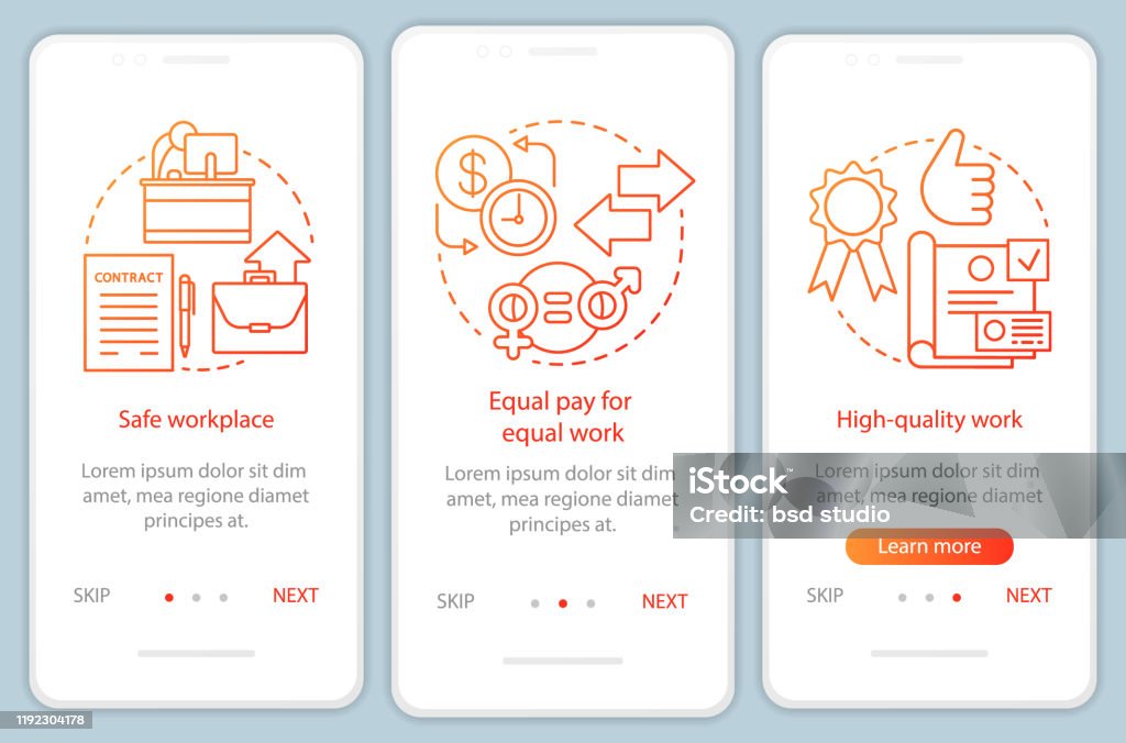 Etos Kerja Orientasi Template Vektor Layar Halaman Aplikasi Seluler ... Etos Kerja Orientasi Template Vektor Layar Halaman Aplikasi Seluler ...