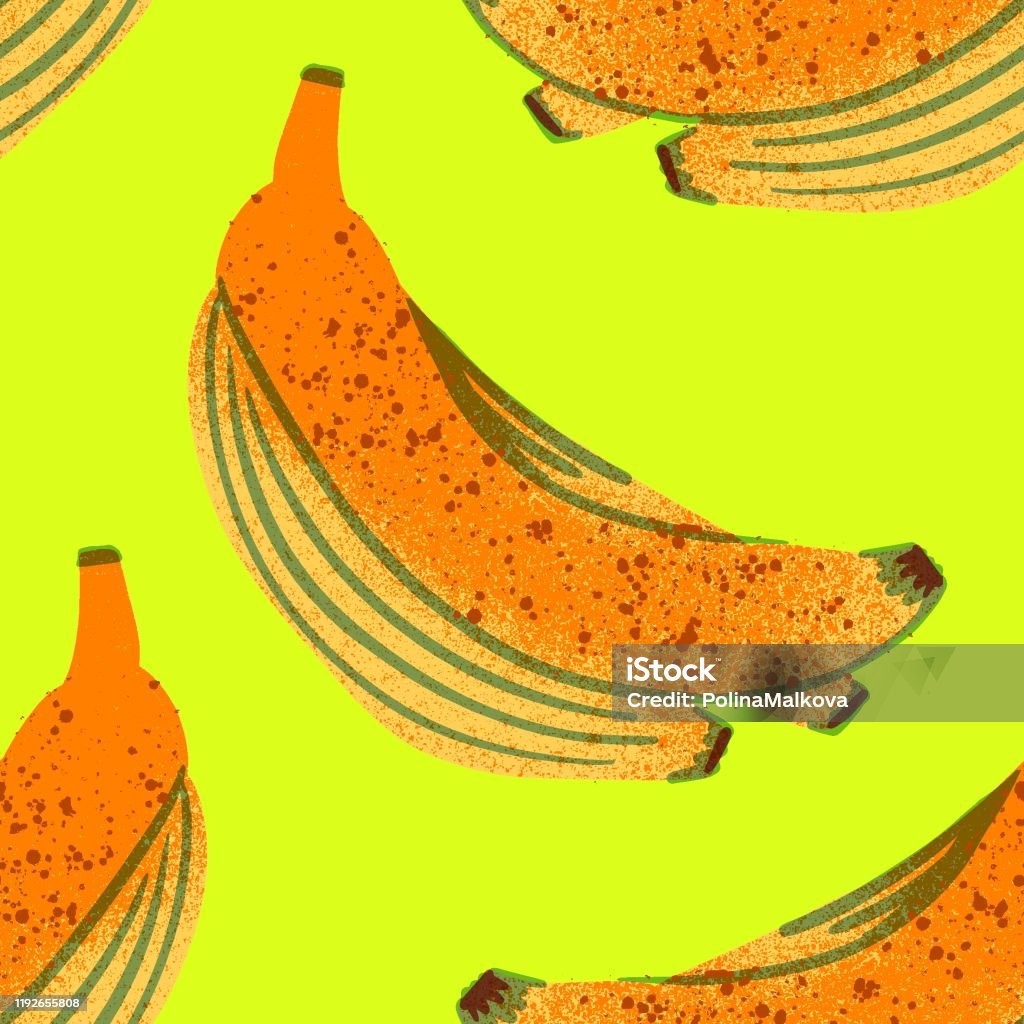 Pola Kulit Pisang Yang Mulus Tema Sampah Organik Ilustrasi Untuk