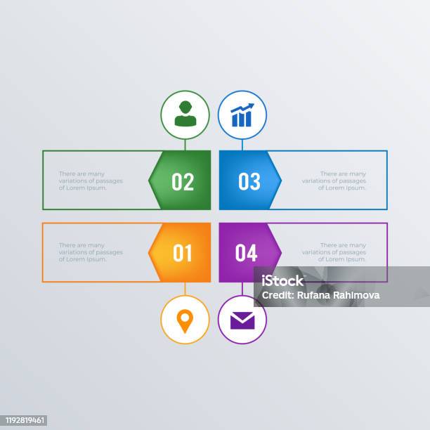 Bingkai Dengan Desain Templat Infografis Ikon Infografis Konsep Bisnis
