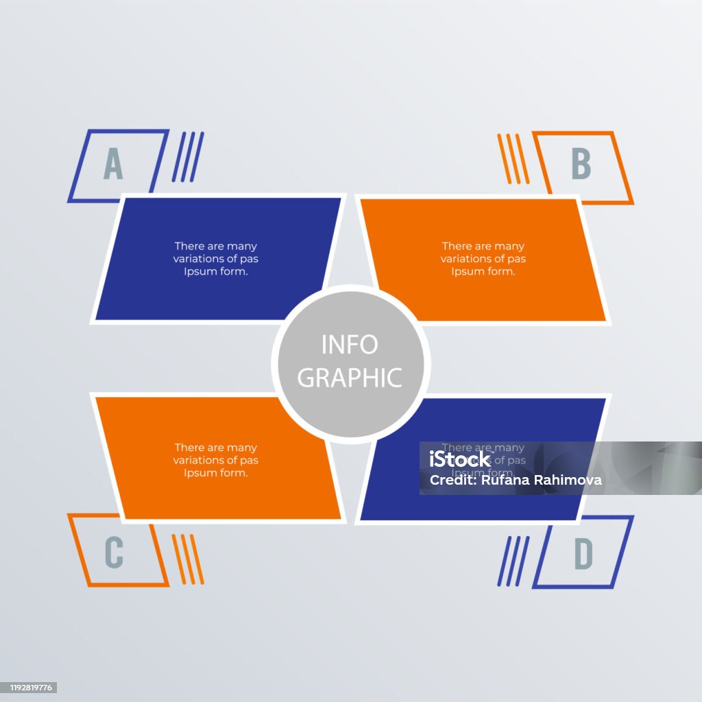 Desain Templat Infografis Informasi Infografis Konsep Bisnis Dengan 4 Opsi Langkah Atau Proses
