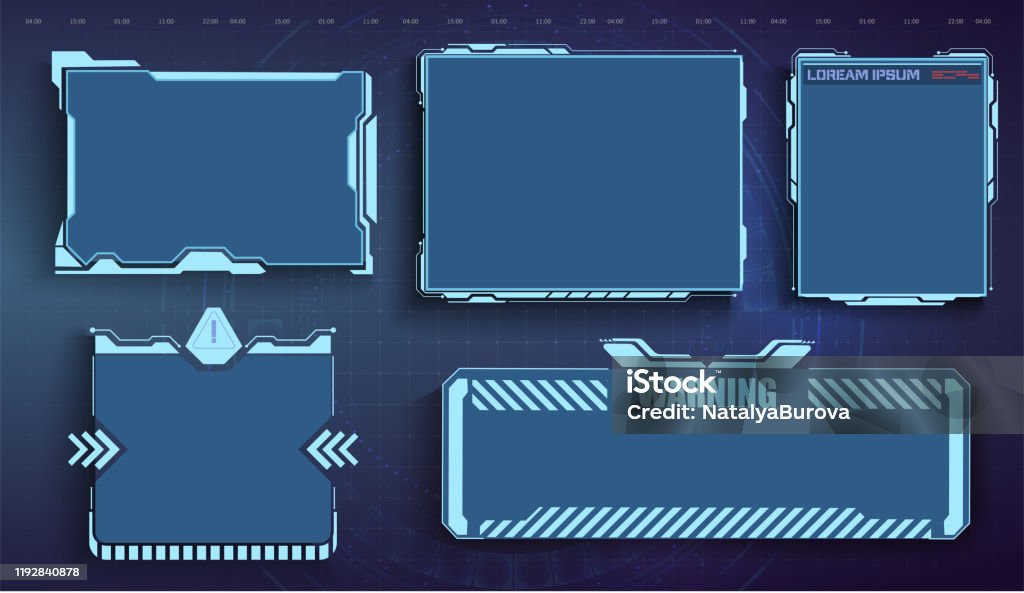 Interface De Menu Utilisateur Futuriste Cadre Futuriste De Jeu De Hud