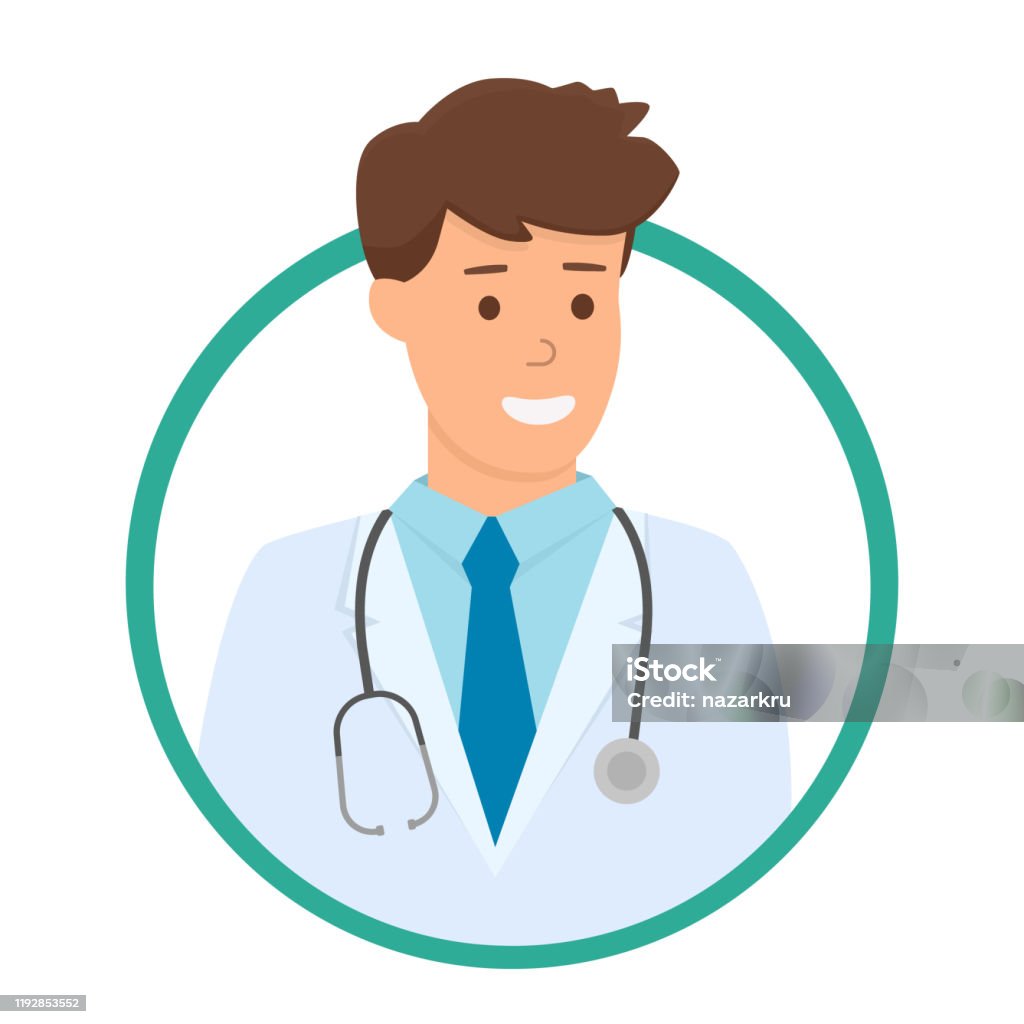 Doctor Icon Or Avatar On White Background Medicine Symbols Stock