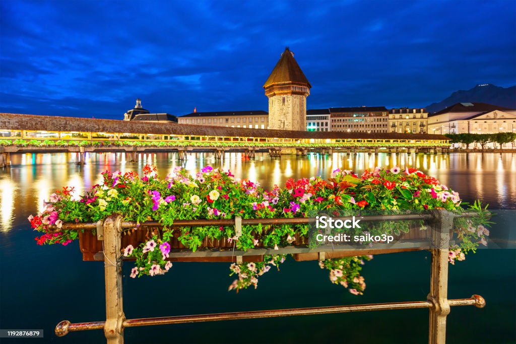 Kapellbrucke Bridge Water Tower Tower Lucerne Stock Photo - Download ... Kapellbrucke Bridge Water Tower Tower Lucerne Stock Photo - Download ...