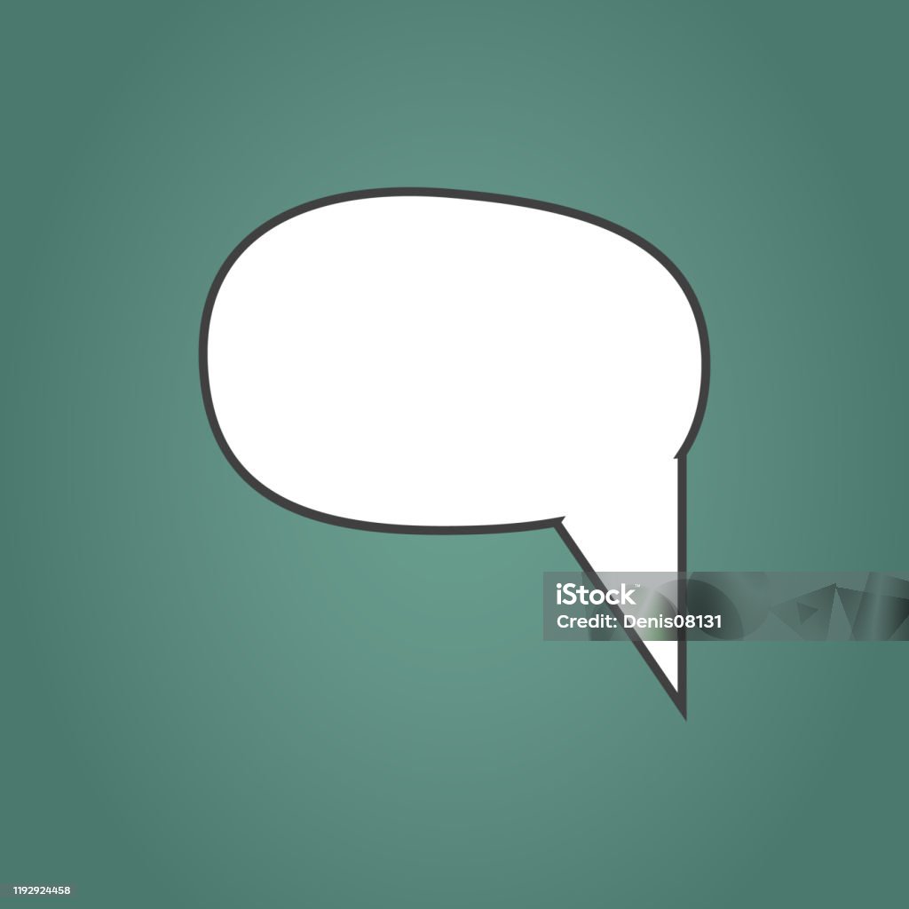 Cute Vector Speech Bubble Isolated Outline Illustration Stock
