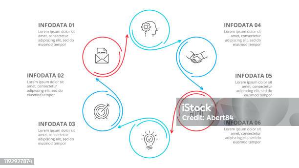 Élément Plat De Ligne Mince Pour Linfographie Modèle Pour Diagramme