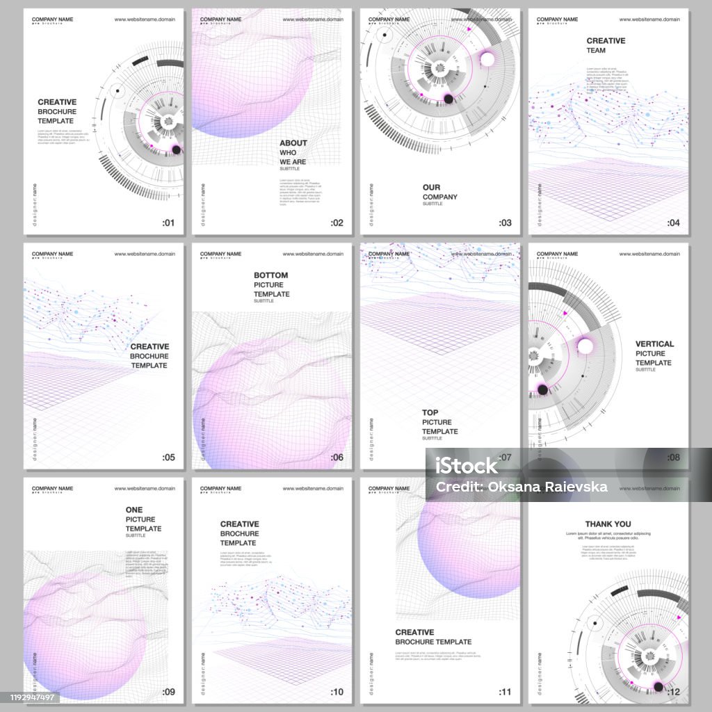 A4 Brochure Layout Di Copertine Modelli Di Design Per Volantino