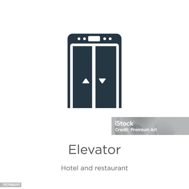 Lift Pictogram Vector Trendy Plat Elevator Icoon Uit Hotel Collectie