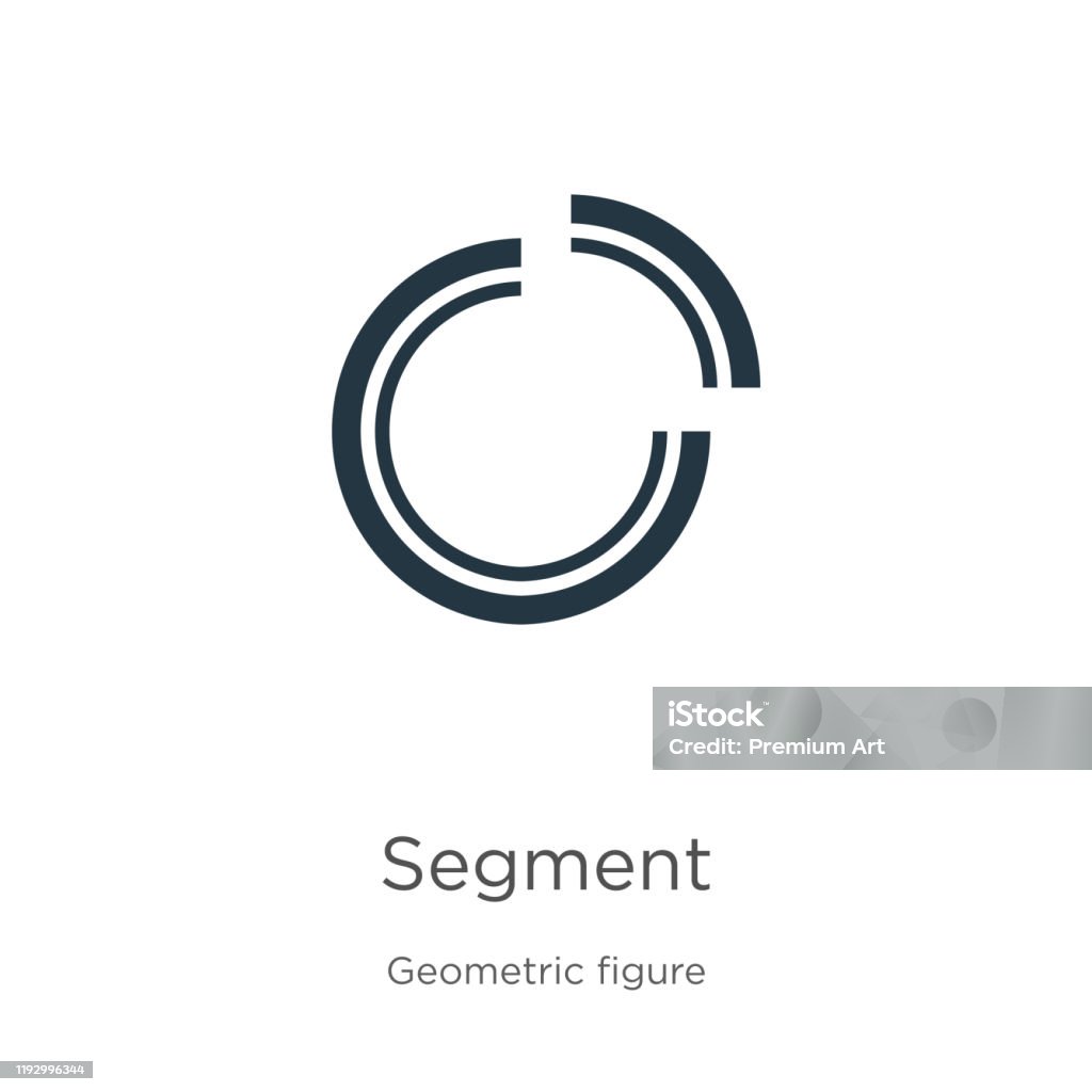 Vecteur Dicône De Segment Icône De Segment Plat À La Mode De La
