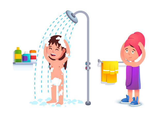 Two Girls Rubbing Each Other Illustrations Royalty Free Vector