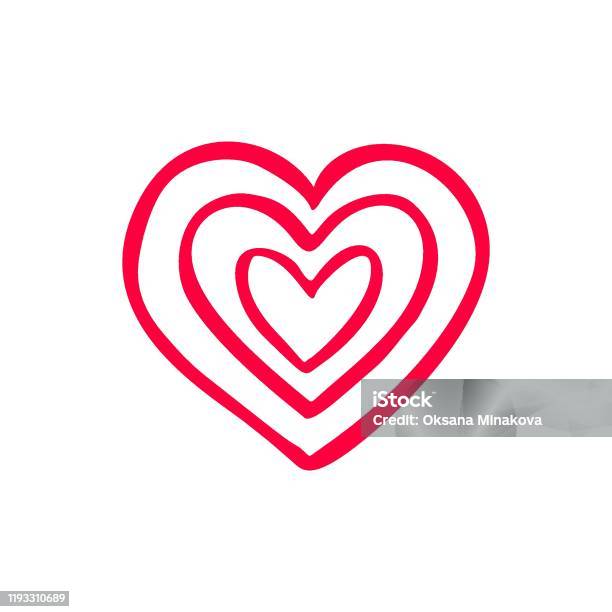 Minimalistische Hand Gezeichnet Rotes Herzsymbol Isoliert Auf Weißem ... Minimalistische Hand Gezeichnet Rotes Herzsymbol Isoliert Auf Weißem ...