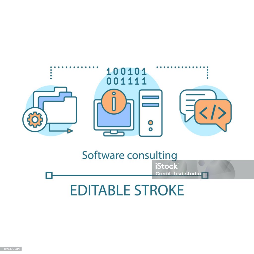 Ilustración de Icono De Concepto De Consultoría De Software y más ... Ilustración de Icono De Concepto De Consultoría De Software y más ...