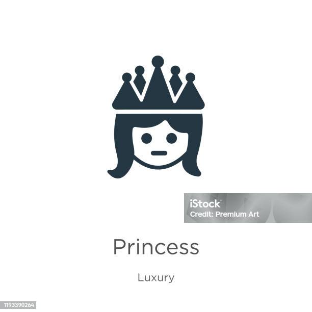 Prinses Pictogram Vector Trendy Platte Prinses Icoon Uit Luxe Collectie