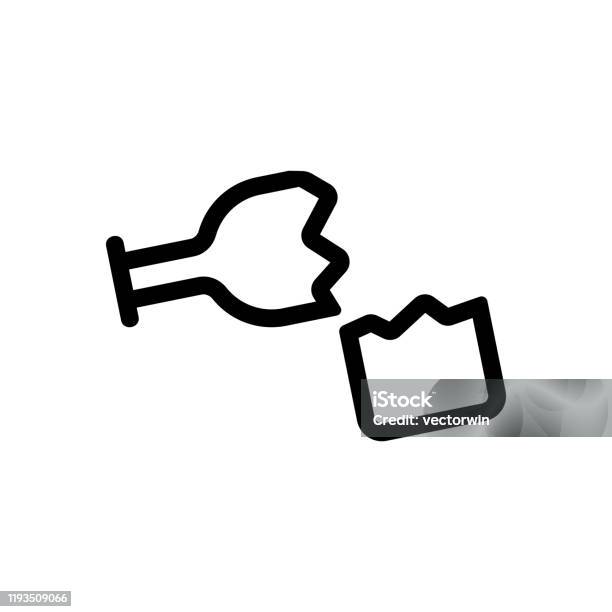Vecteur Cassé Dicône De Bouteille Illustration Dillustration Isolée De
