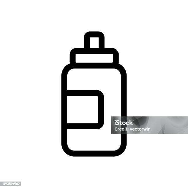 Bouteille Avec Le Vecteur Dicône De Poudre Illustration Dillustration