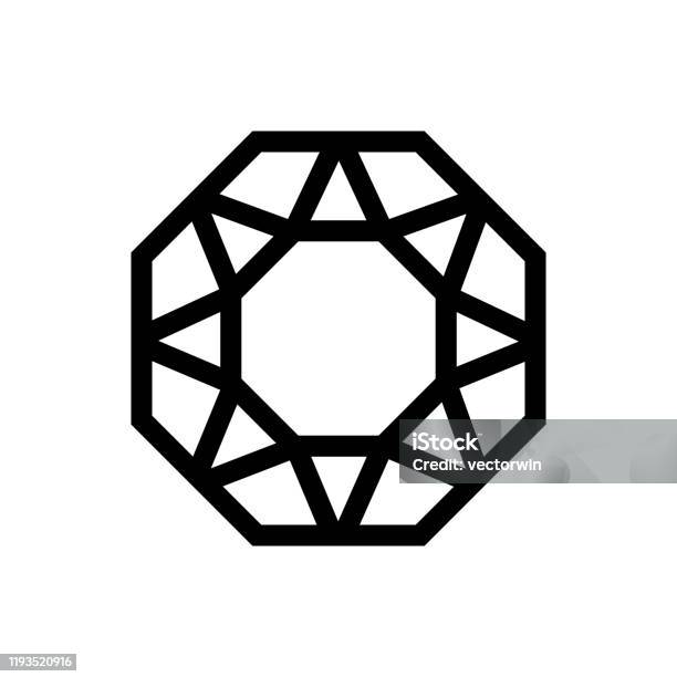 Vecteur Dicône De Diamant Illustration Dillustration Isolée De Symbole