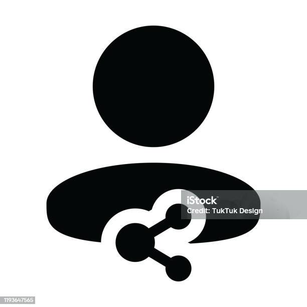 Symbole Davatar De Profil De Personne Mâle De Vecteur De Partage Social