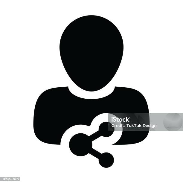 Symbole Davatar De Profil De Personne Mâle De Vecteur De Partage Social