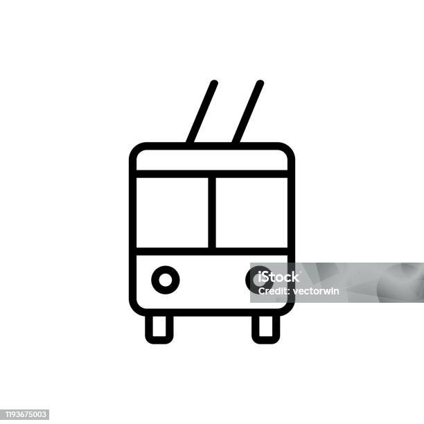 Vecteur Dicône De Trolleybus Illustration Dillustration Isolée De
