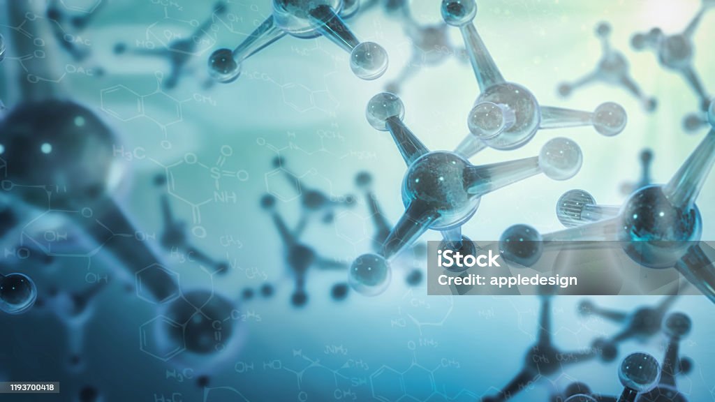Struktur Molekul Atom Render 3d Foto Stok Unduh Gambar Sekarang