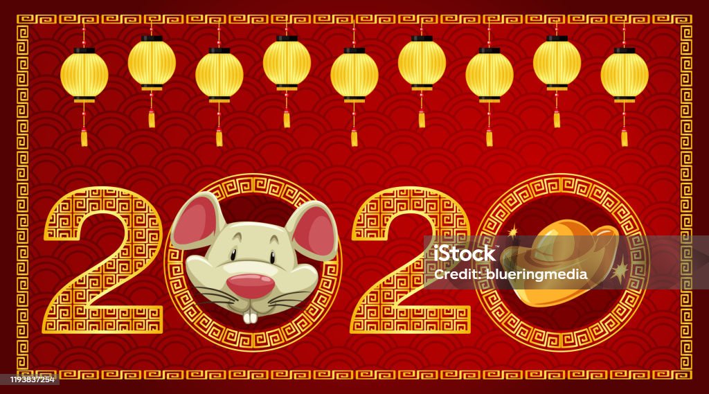 Happy New Year Background Design For 2020 Stock Illustration Download