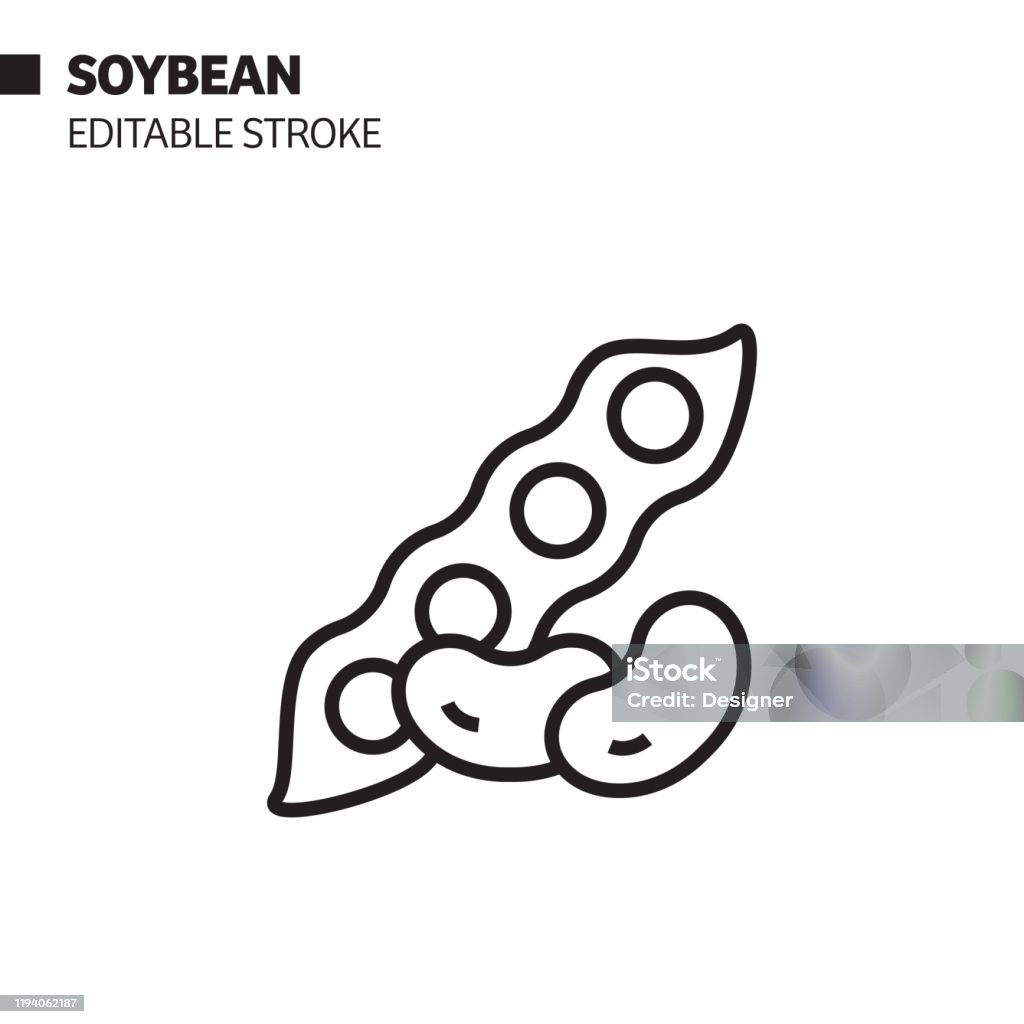 Soybean Line Icon Outline Vector Symbol Illustration Pixel Perfect ... Soybean Line Icon Outline Vector Symbol Illustration Pixel Perfect ...