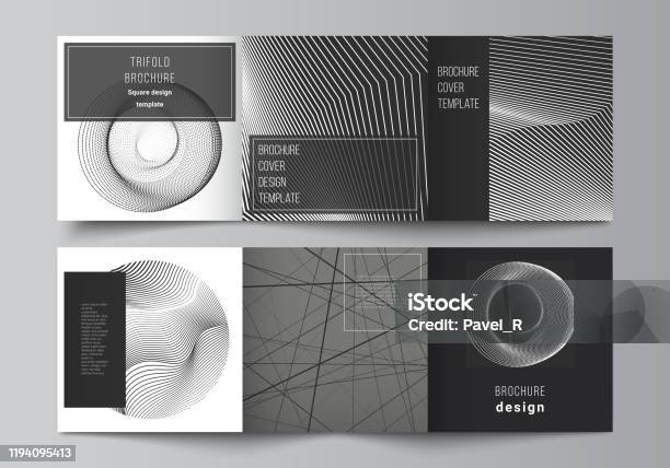 Tata Letak Vektor Format Persegi Mencakup Template Desain Untuk Brosur