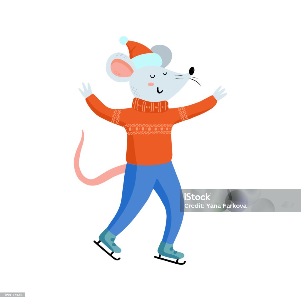 Tangan Menggambar Tikus Natal Yang Lucu Dengan Pakaian Yang Nyaman ... Tangan Menggambar Tikus Natal Yang Lucu Dengan Pakaian Yang Nyaman ...
