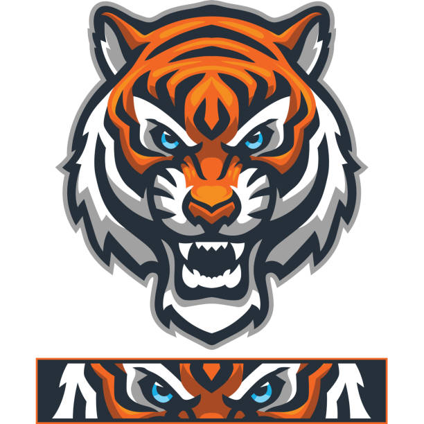 Japanese tiger logo Clipart Vector PNG , SVG, EPS, PSD, AI