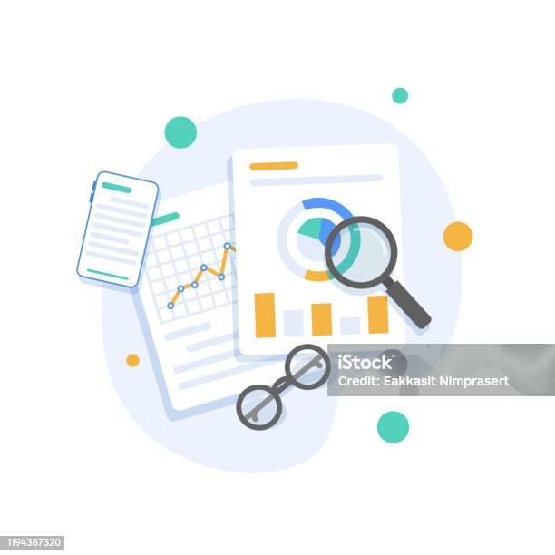 Analitik Digital Analisis Big Data Ilmu Data Riset Pasar Ilustrasi Stok