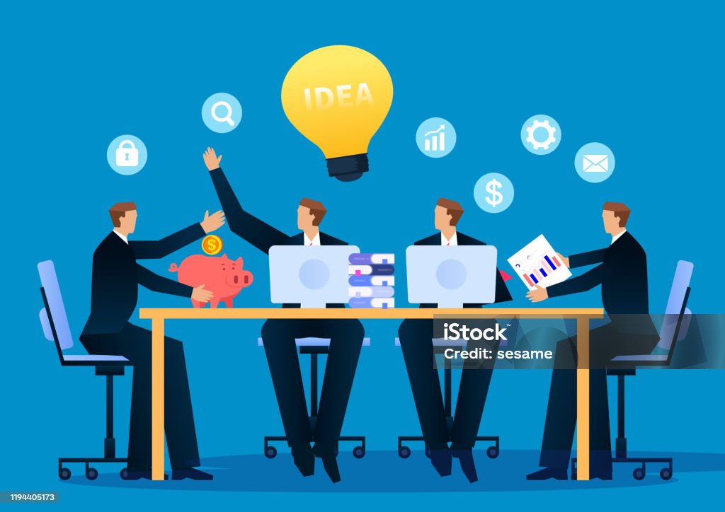 Pertemuan Bisnis Tim Sekelompok Pengusaha Yang Duduk Dan Berdiskusi ... Pertemuan Bisnis Tim Sekelompok Pengusaha Yang Duduk Dan Berdiskusi ...