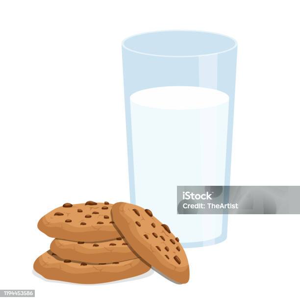 Segelas Susu Dan Cookies Ilustrasi Desain Vektor Terisolasi Di Latar ... Segelas Susu Dan Cookies Ilustrasi Desain Vektor Terisolasi Di Latar ...