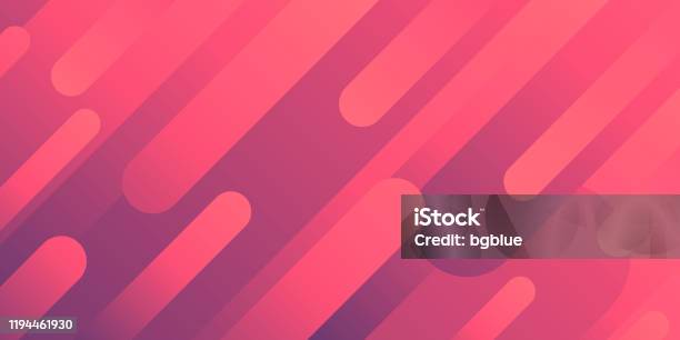 Desain Abstrak Dengan Bentuk Geometris Trendy Pink Gradient Ilustrasi