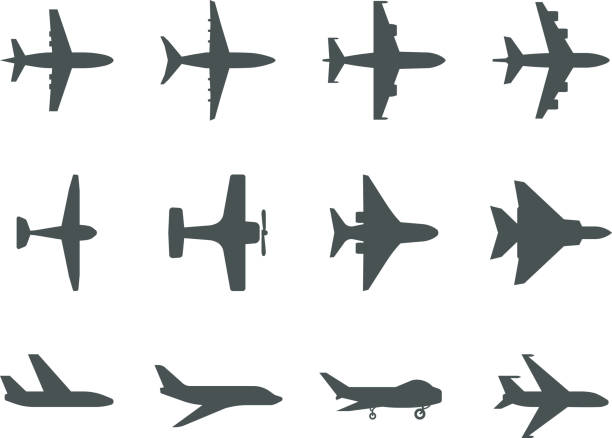 470 Silhouettes Davions Stock Illustrations Graphiques Vectoriels
