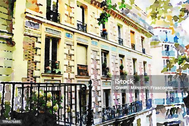 Fasad Salah Satu Bangunan Bersejarah Di Distrik Montmartre Paris Di ... Fasad Salah Satu Bangunan Bersejarah Di Distrik Montmartre Paris Di ...