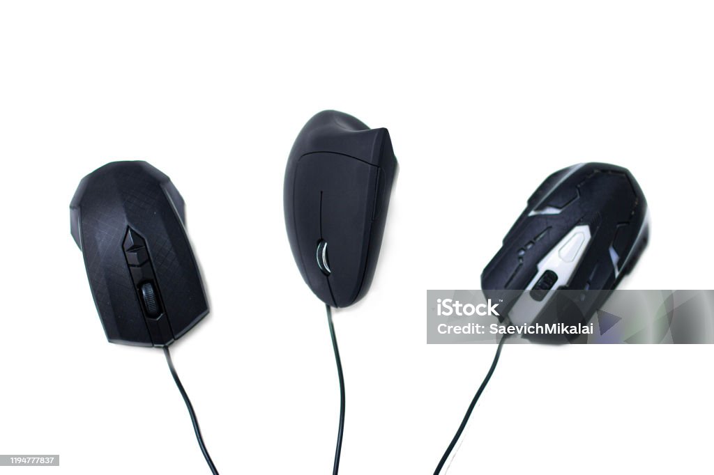 Different Types Of Computer Mice Vertical Gaming And Office Mouse Stock