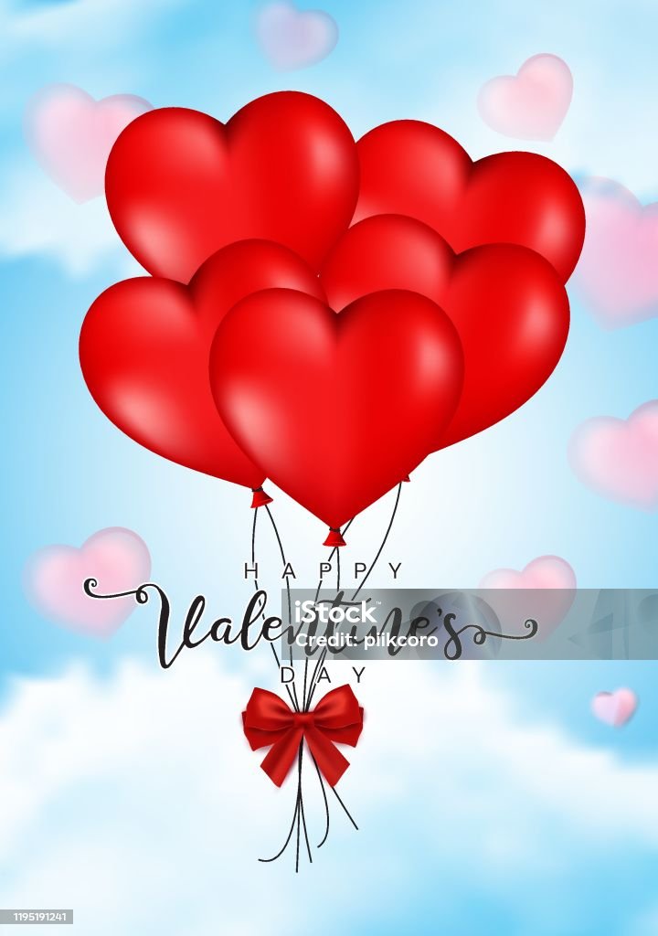 Happy Valentines Day Festive Background Vector Illustration With