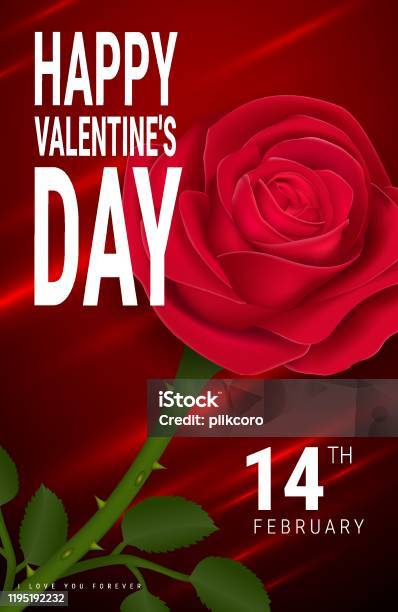Template Kartu Ucapan Hari Valentine Vertikal Dengan Teks Ilustrasi