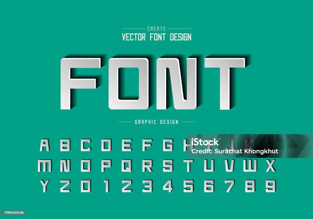 Potongan Kertas Font Dan Vektor Alfabet Huruf Jenis Huruf Persegi
