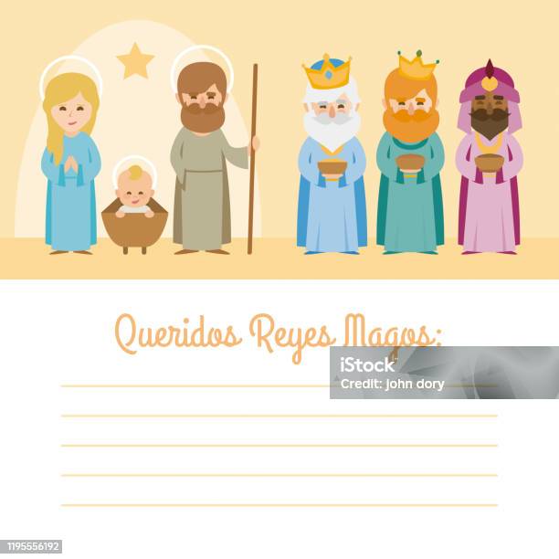 Funny Vectorized Letter Dear Wise Men Written In Spanish On Yellow