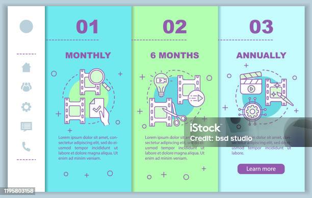 Editor Video Langganan Orientasi Halaman Web Seluler Vektor Template