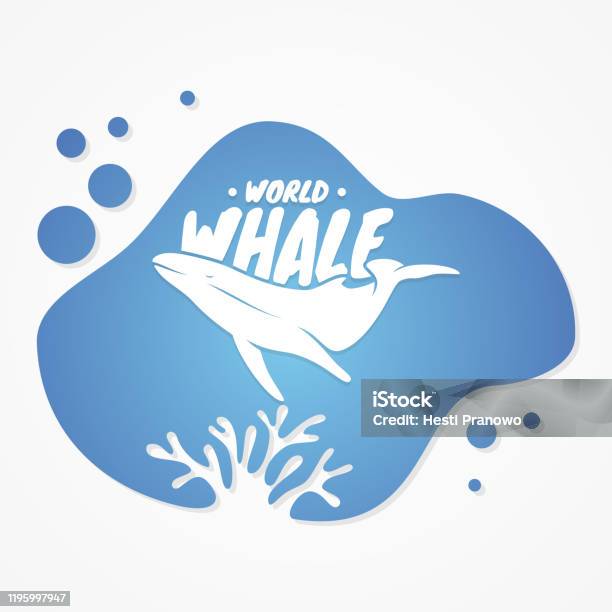 Baleine De Conception De Vecteur Pour Le Symbole De Signe De Jour De