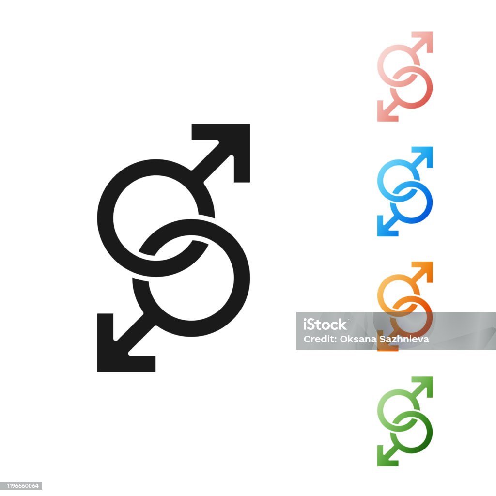 Ilustración De Icono De Símbolo De Género Masculino Negro Aislado Sobre