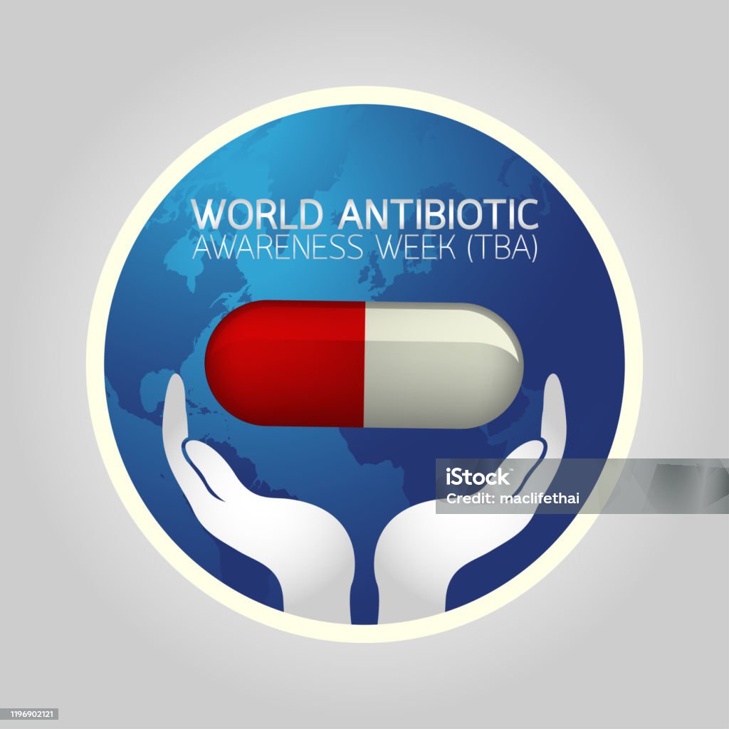 World Antibiotic Awareness Week Icon Logo Vector Stock Illustration