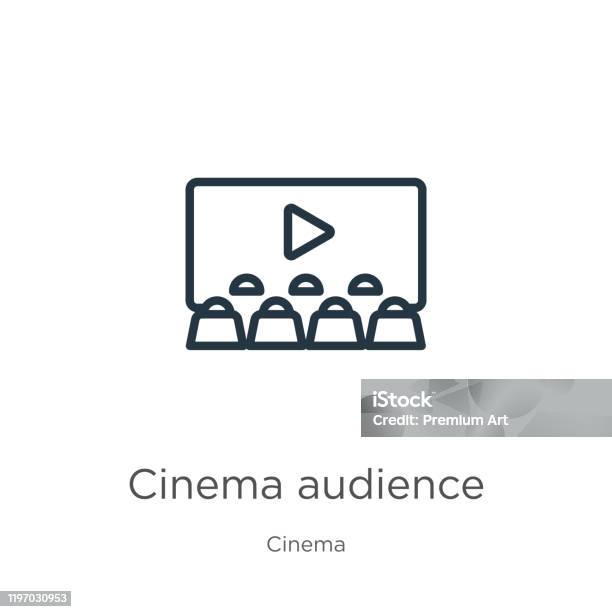 Cinema Audience Icon Thin Linear Cinema Audience Outline Icon Isolated ... Cinema Audience Icon Thin Linear Cinema Audience Outline Icon Isolated ...