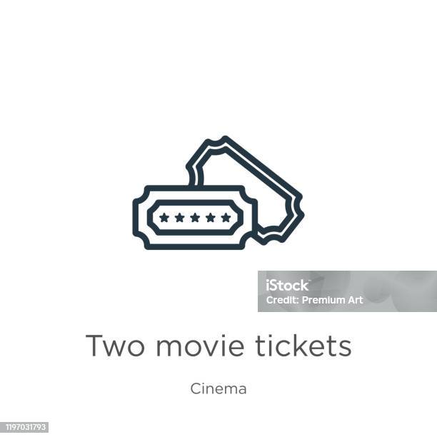 Two Movie Tickets Icon Thin Linear Two Movie Tickets Outline Icon ... Two Movie Tickets Icon Thin Linear Two Movie Tickets Outline Icon ...
