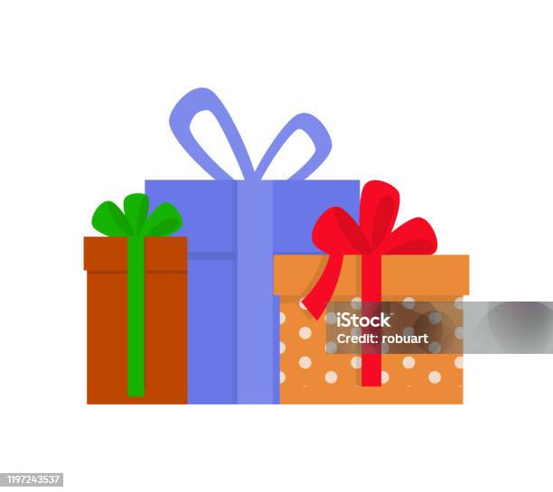 Kotak Hadiah Dalam Pembungkusan Dengan Pita Dan Bows Vector Ilustrasi ... Kotak Hadiah Dalam Pembungkusan Dengan Pita Dan Bows Vector Ilustrasi ...